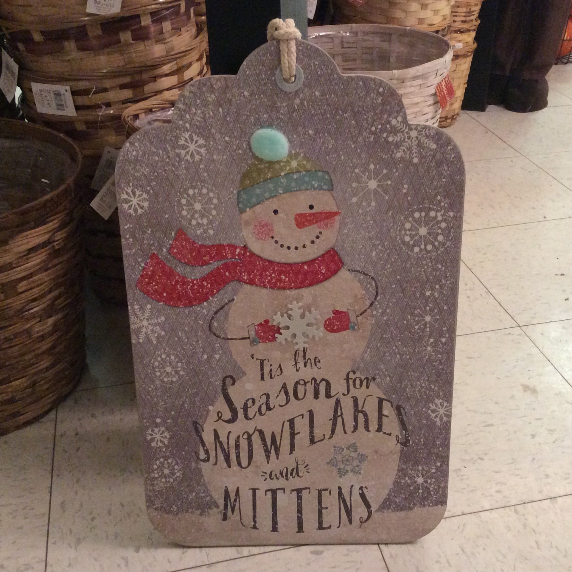Wood Sign - Tis The Season Snowman | Sunshine Garden Center and The ...