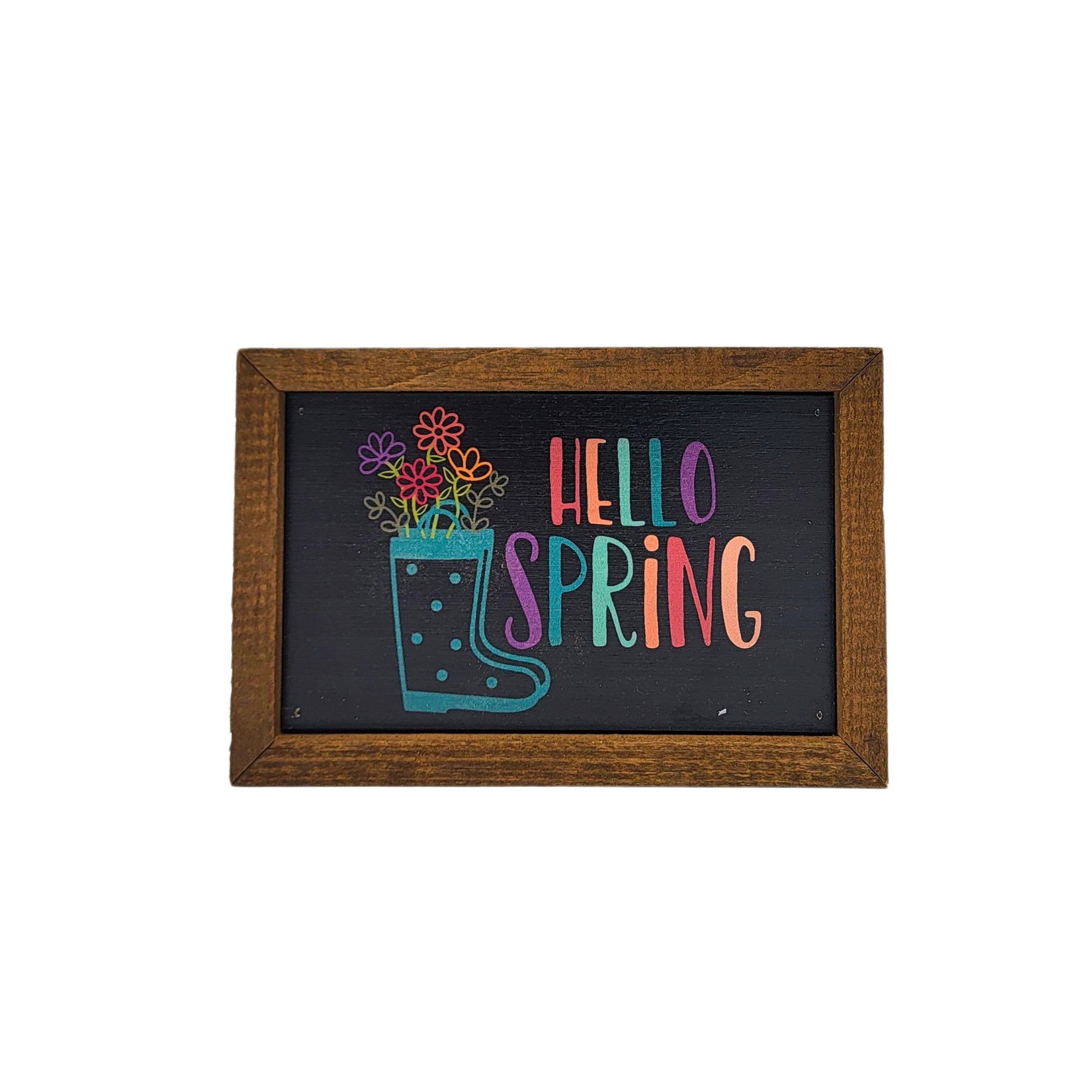 Driftless Studios - 6X4 Spring Sign - Hello Spring Small Home Accent ...